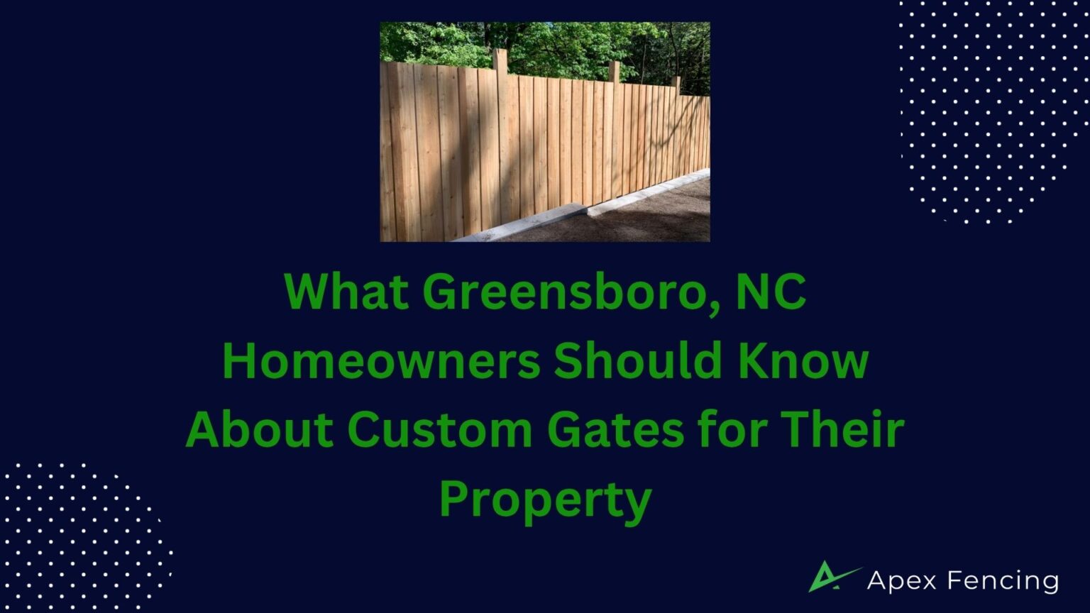 Custom Gates Greensboro, NC | Privacy, Security & Style